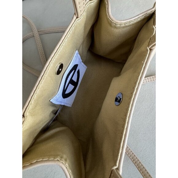 Telfar | Bags | Beige Mini Telfar Vegan Cream Leather Shopping Bag ...